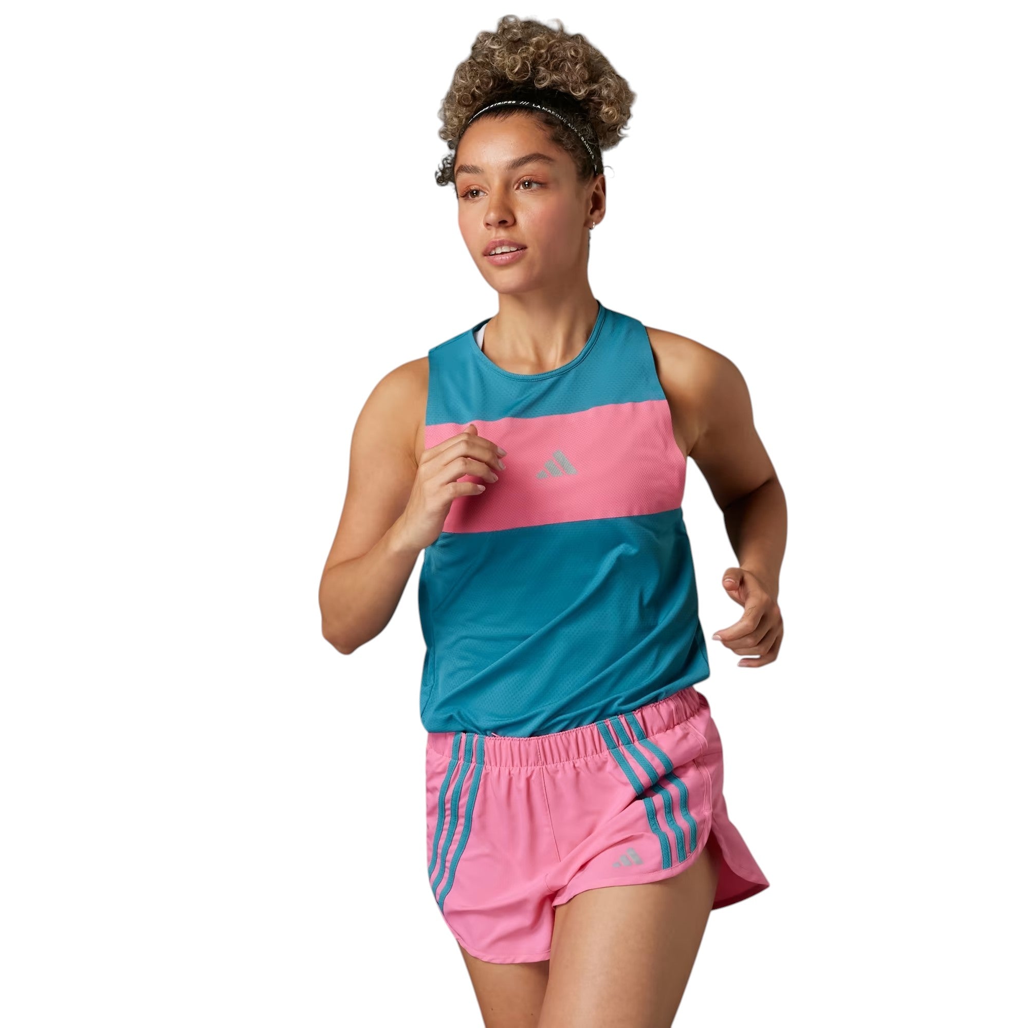 adidas Womens Break the Norm Running Shorts - Pink - HY4742
