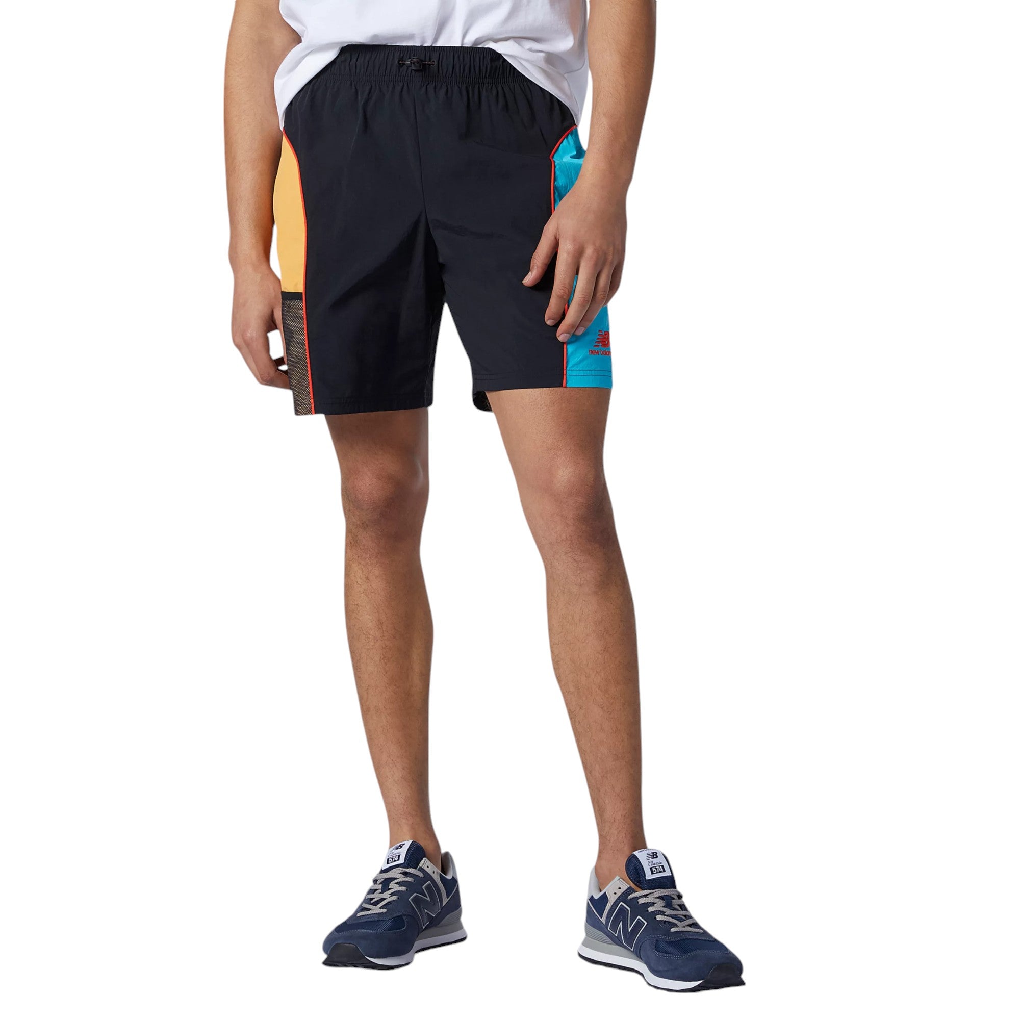 New Balance NB Athletic Wind Shorts - Black Orange - MS11500-BM